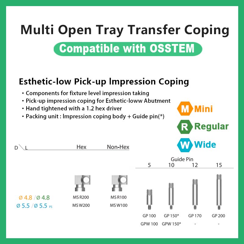 Multi Open Tray Transfer Coping